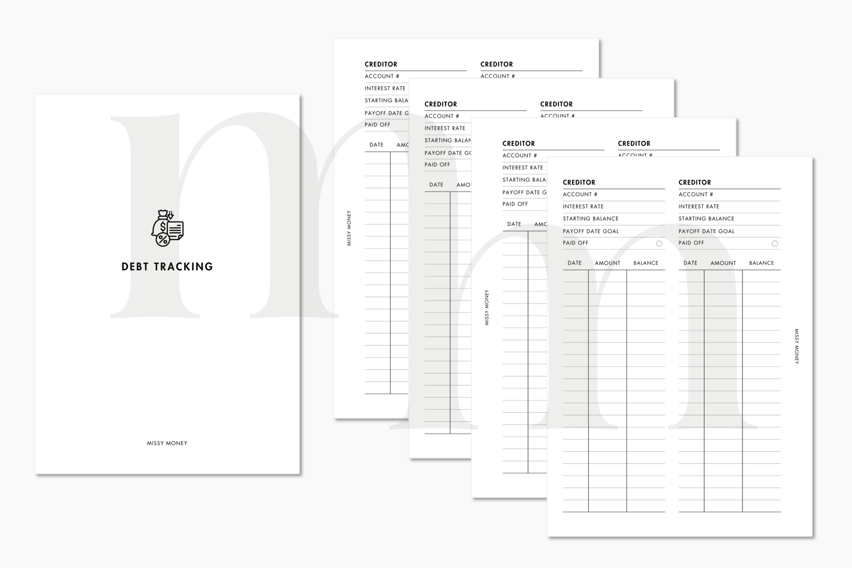 Debt Tracker Refills – Missy Money