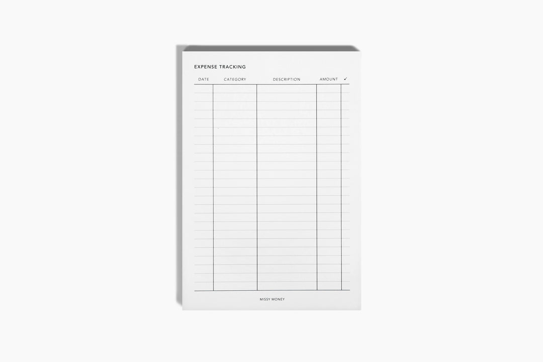 Expense Tracking Pad – Missy Money